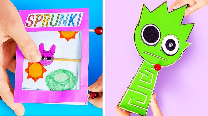 Бумажные игры 🎮 Идеи и поделки со Sprunki своими руками