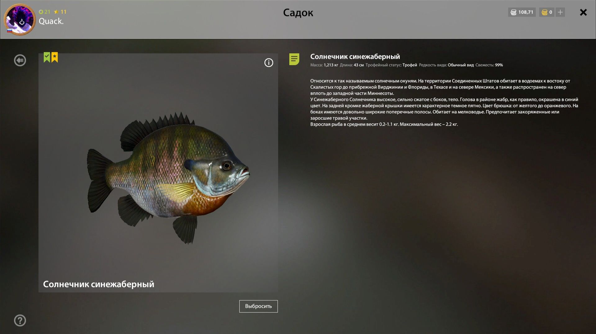 Играем в Russian Fishing 4 ловим разную рыбу на оз.Лосиное.(Трофей солнечника!)