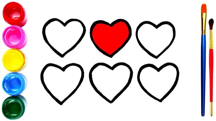 Мультик раскраска для детей и малышей. Новый сборник рисунков. Как нарисовать сердце