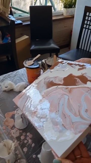 Мастер- класс по созданию картин в технике Fluid art. База отдыха Эдем. Карелия.