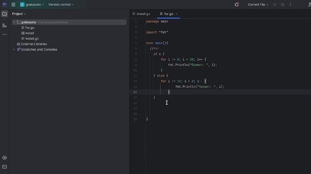 Изучаем go. Урок 2. Операторы For, If, Swith. Константы