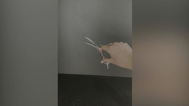 Ножницы для груминга розовые размер 6,0 изогнутые