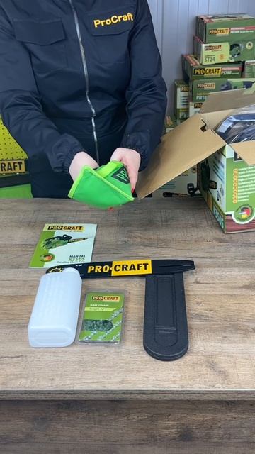 Цепная бензиновая пила Procraft 25 см3, 30 см (шина + цепь) K350S