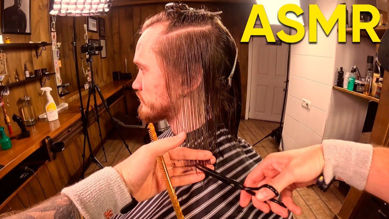 АСМР / ASMR 💈 POV стрижка для глубокого сна — звуки ножниц прямо в ушах!