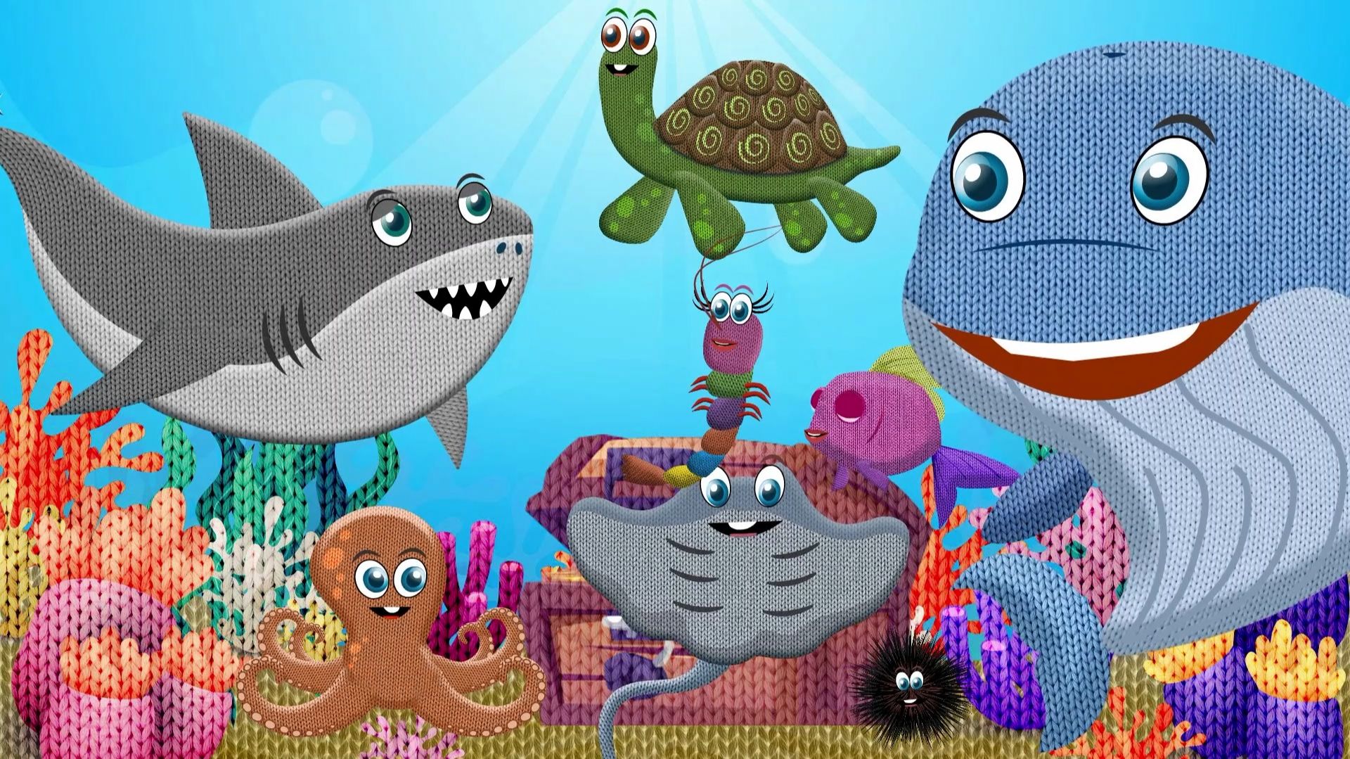Песня морских животных - Морские животные для детей - Развивающие детские песни мультики