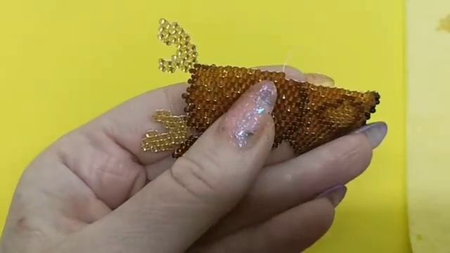 Оленёнок ВАЛЕНТИН Кирпичное плетение Часть 4 из 4  от Светланы Литвиновой