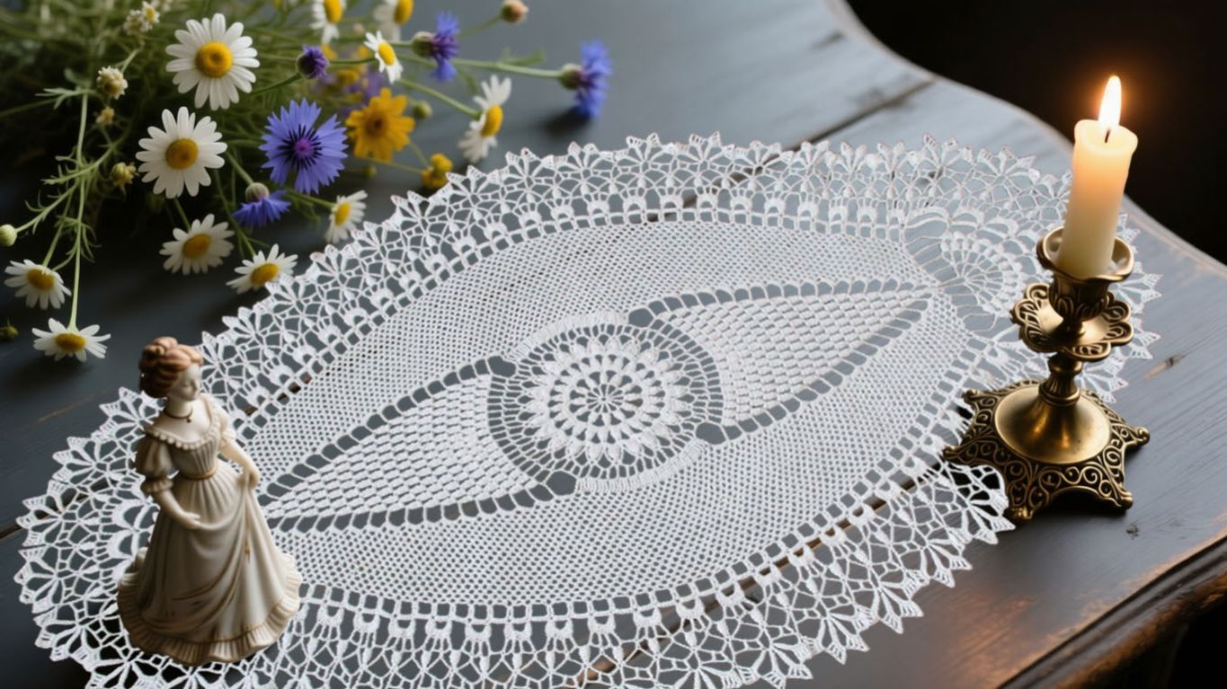 Овальная салфетка крючком "Сударушка" - видео мастер класс (ну очень красивая!) Часть 1