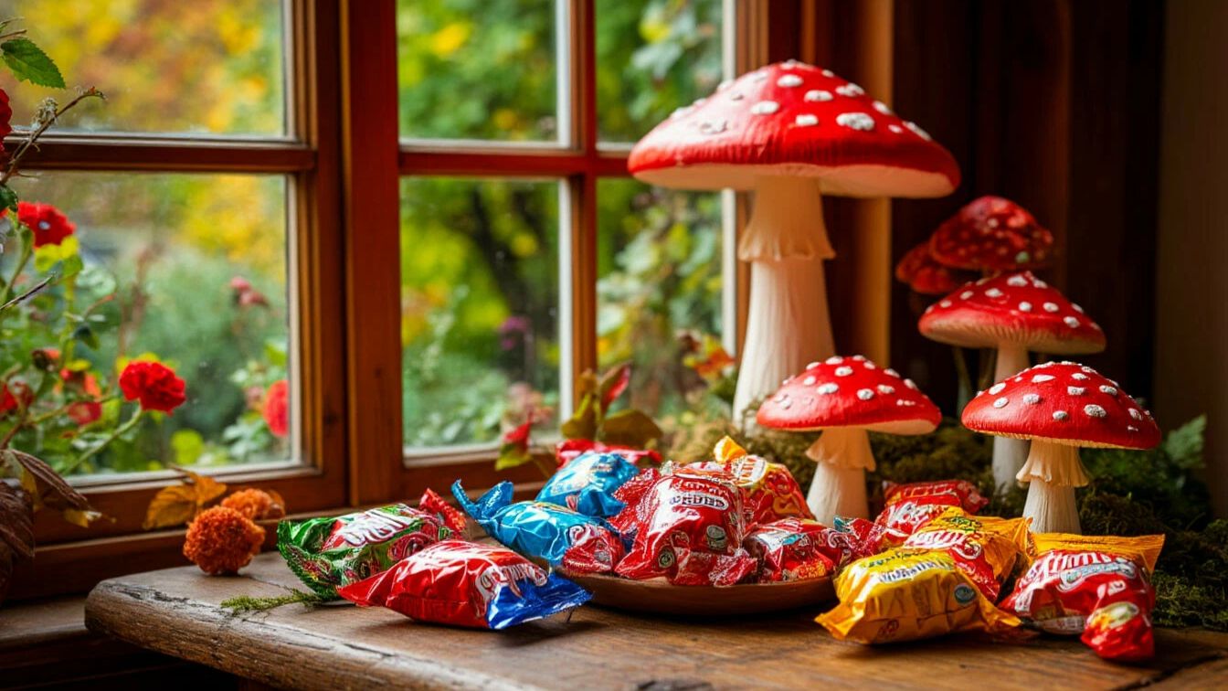 Грибы из фантиков