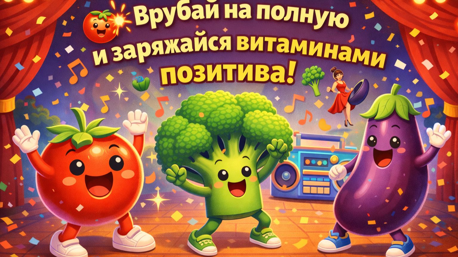 🍅💥 Врубай на полную и заряжайся витаминами позитива! 🥦💃🍆