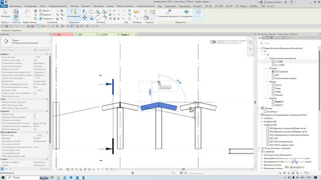 Autodesk Revit: Вкладка "Сталь" тест узла