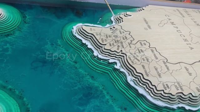 Как сделать столешницу Океан из эпоксидной смолы