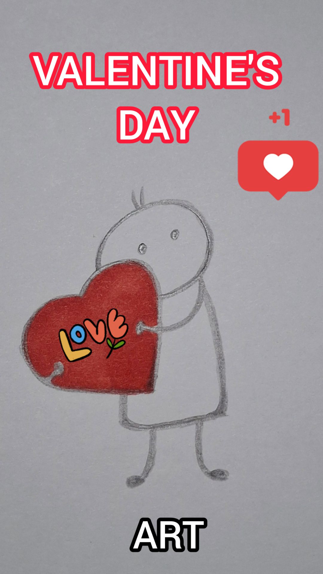 Простая ВАЛЕНТИНКА 💖 за 10 секунд легко/рисунки на 14 февраля