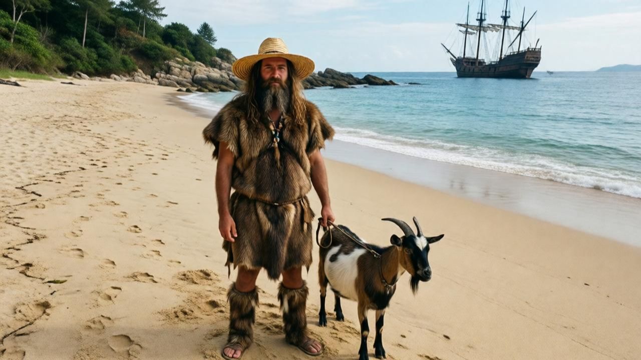 Робинзон Крузо. Краткая история выживания описанная в романе Даниэля Дефо.