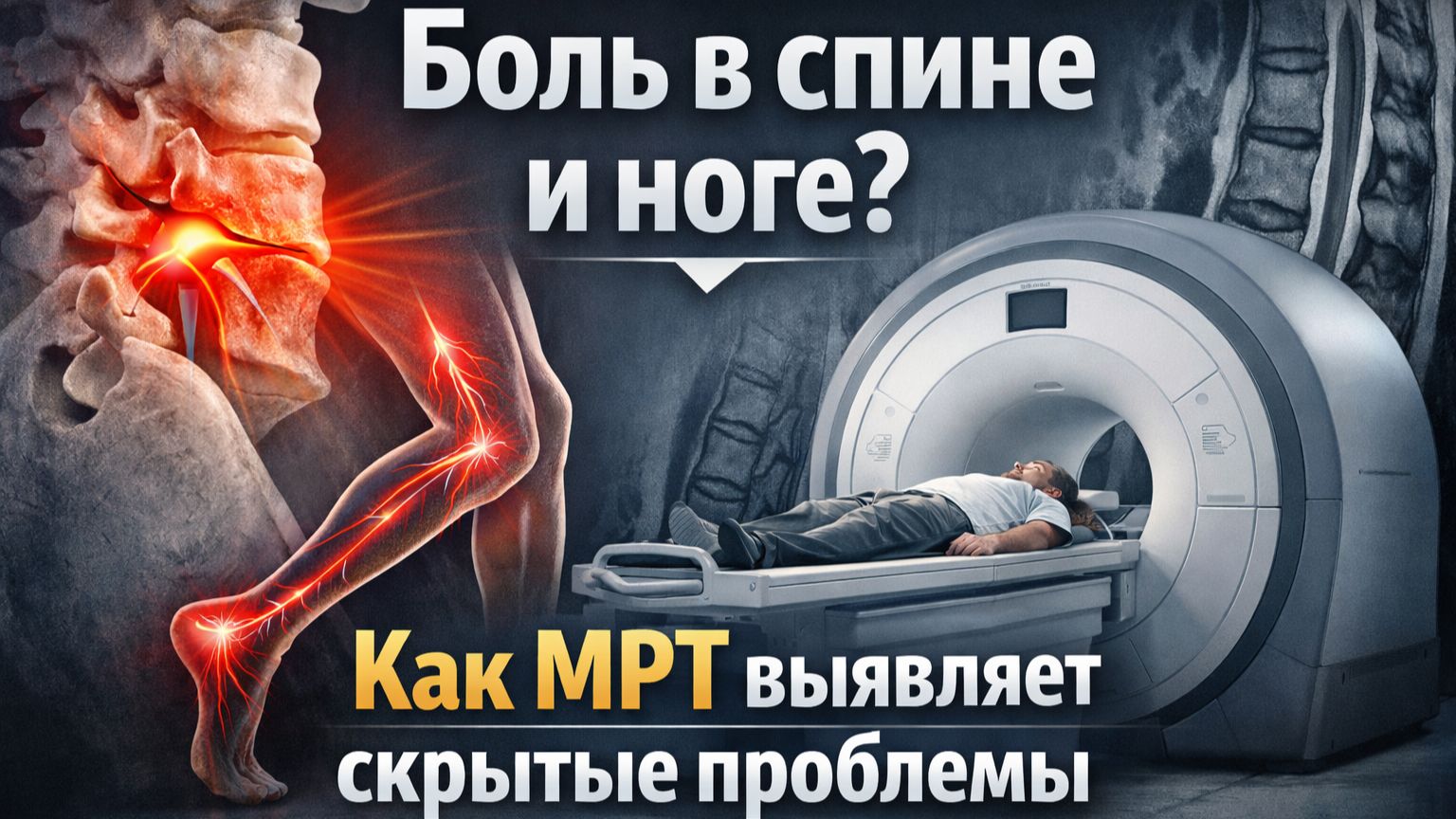 Какое лучше сделать МРТ при боли в пояснице и ноге, чтобы найти причину