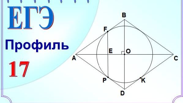 Окружность вписанная в ромб. Пропорциональные отрезки в прямоугольном треугольнике