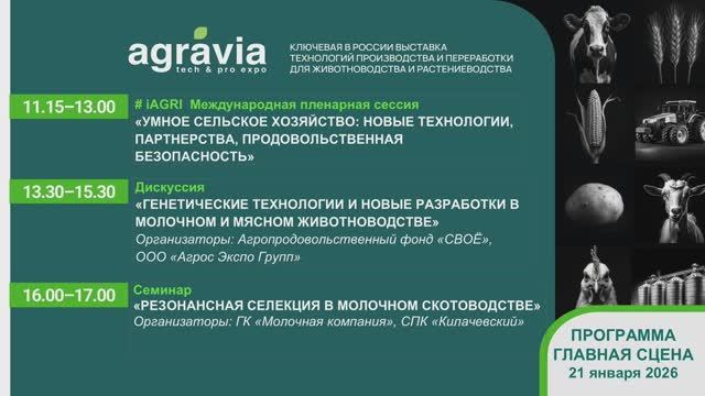 Международная пленарная сессия «УМНОЕ СЕЛЬСКОЕ ХОЗЯЙСТВО»