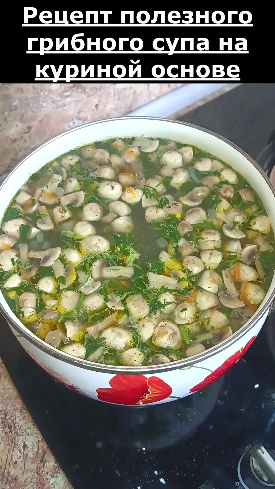 Рецепт грибного супа с курицей. Грибной суп на куриной основе рецепт. Суп с грибами рецепт