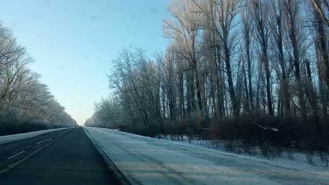 Поездка на работу. Мороз - 30