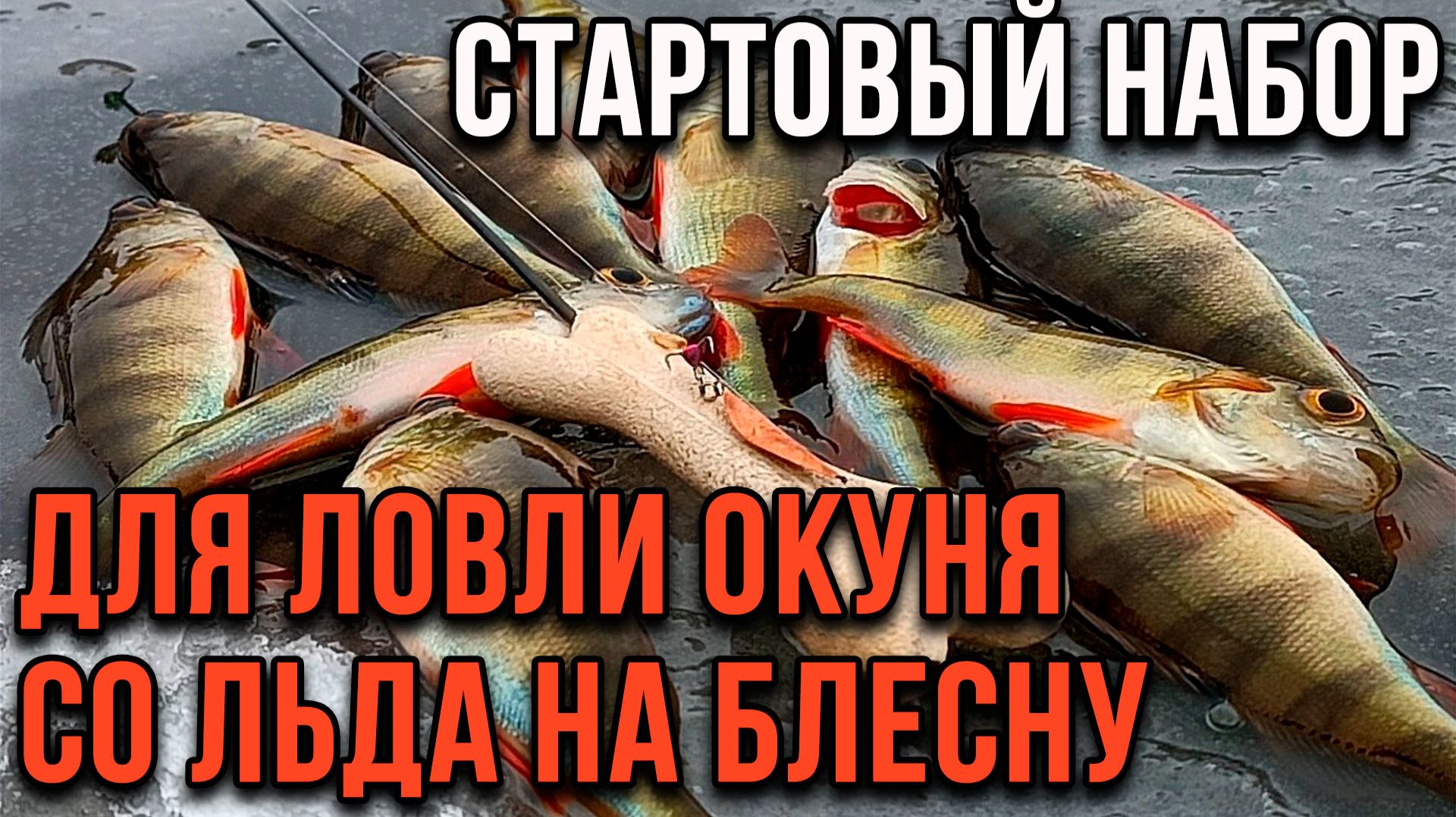 Набор для ловли окуня со льда с легкими блеснами