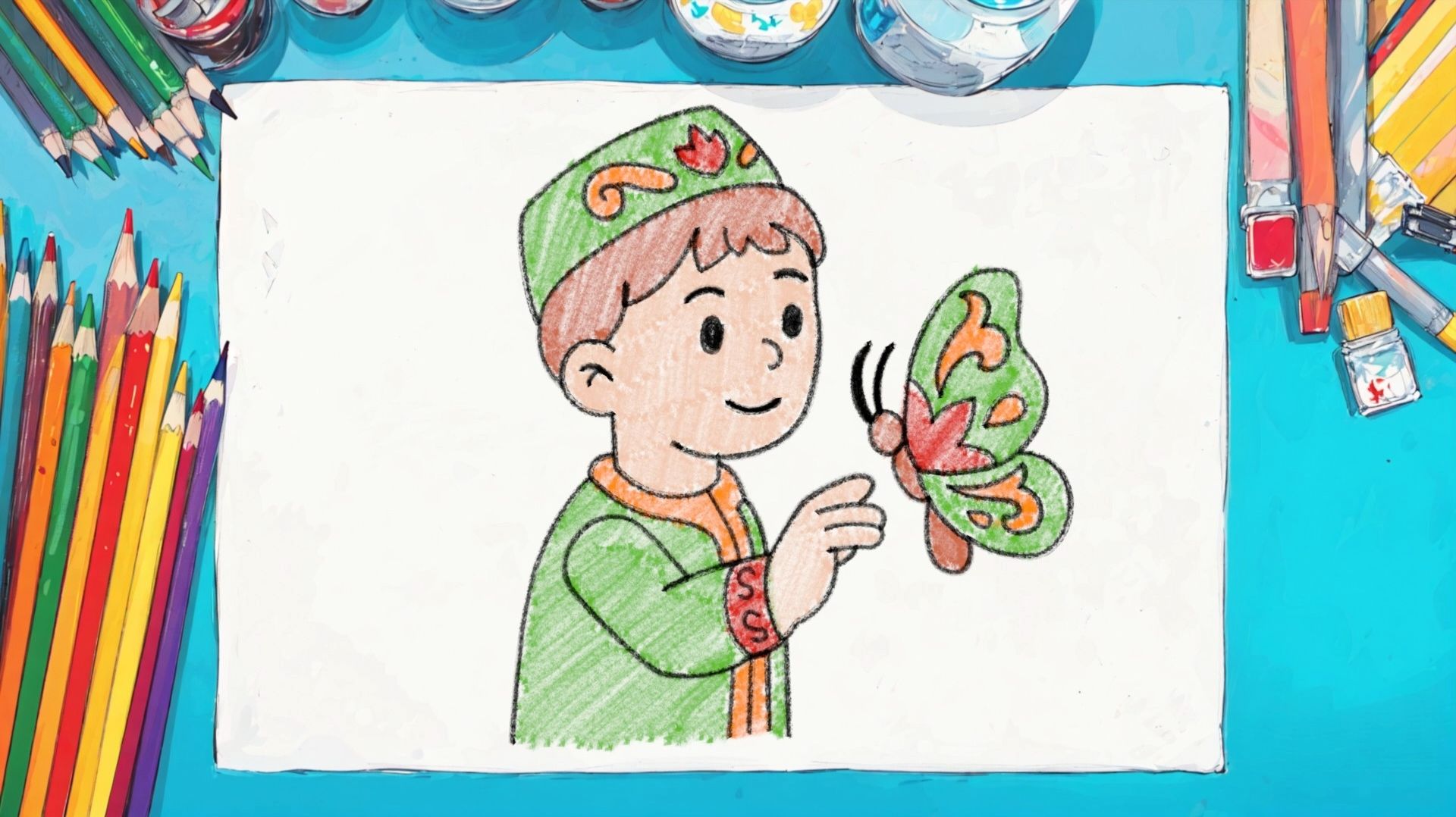 ШАЯН Рәссам: Бала белән күбәләк