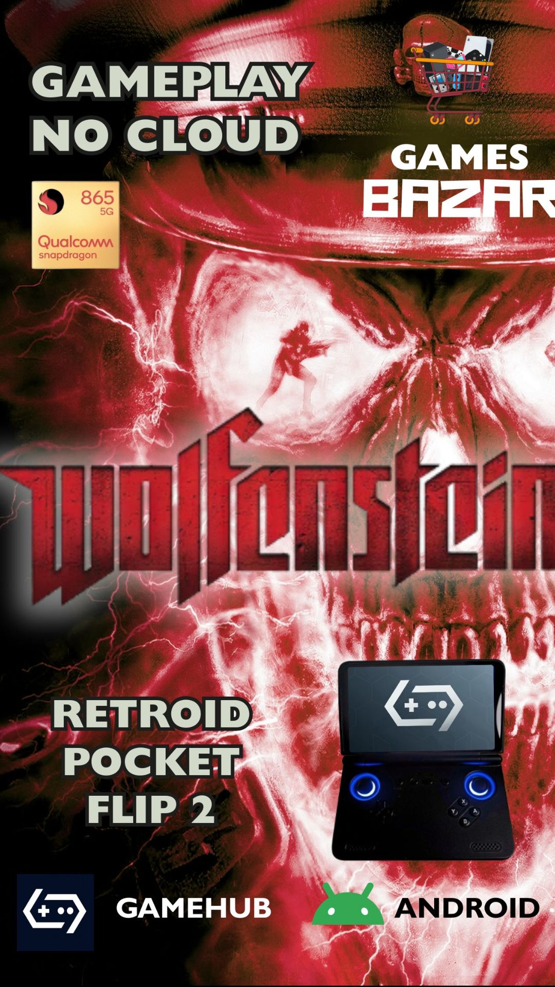 Wolfenstein 2009 на андроид gameplay GameHub 5.3.5 Retroid pocket flip 2