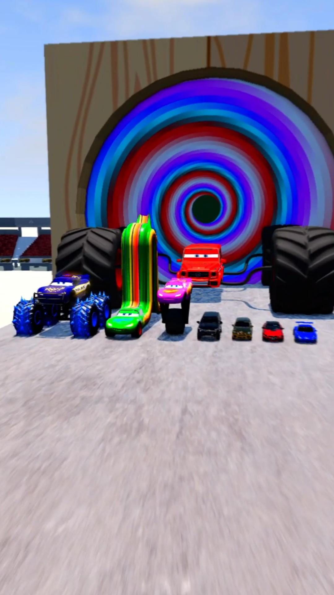 МОНСТР ТРАК ПРОТИВ ПОРТАЛА МУЛЬТИКИ ПРО МАШИНКИ