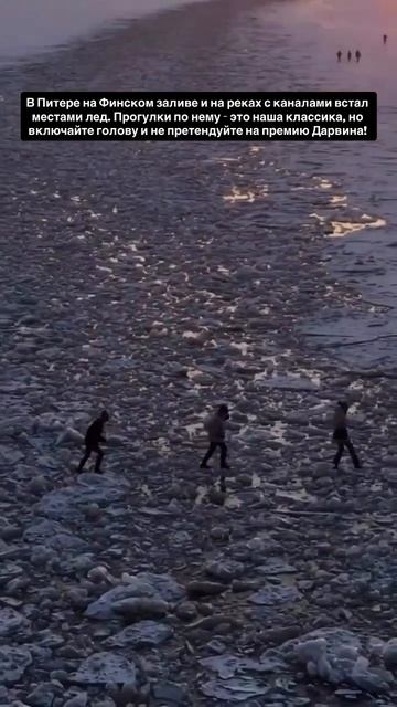 Прогулки по льду в Петербурге