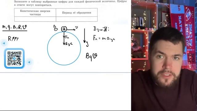 В первом опыте частица массой m, несущая заряд q, движется в однородном магнитном поле - №21403