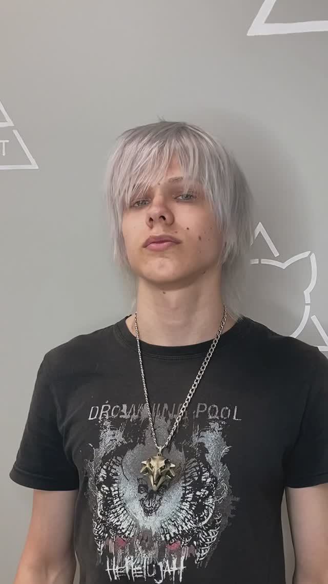 Мужское окрашивание в белый!