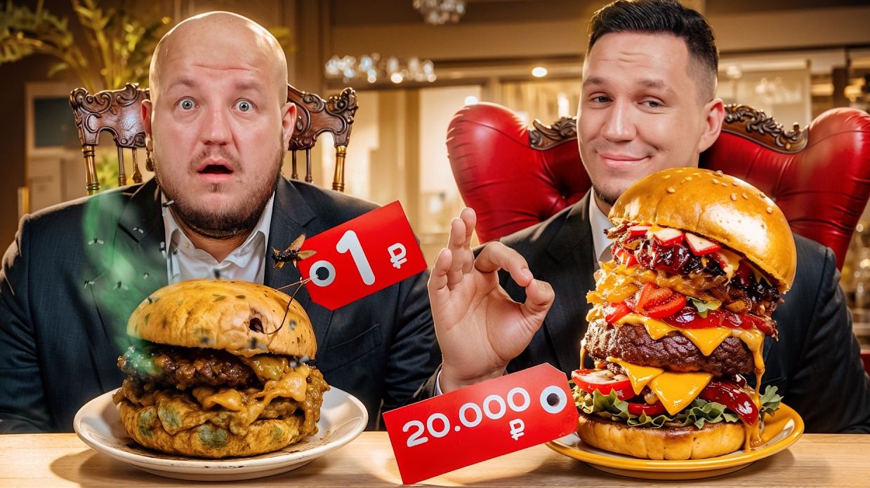 Бургер для Масленникова за 1000 и 15 000 рублей!