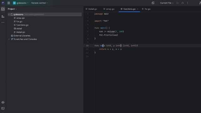 Изучаем go. Урок 4. Функции