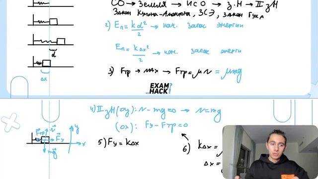 К одному концу лёгкой пружины жёсткостью k = 100 Н／м прикреплён груз массой m = 1 кг - №31074