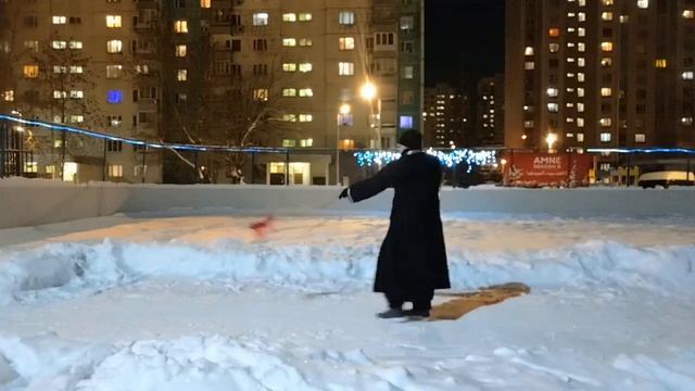 Вечерняя разминка с копьём