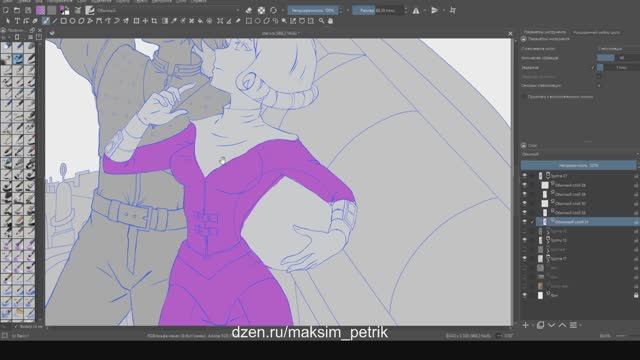 Как рисовать по референсу в krita №1