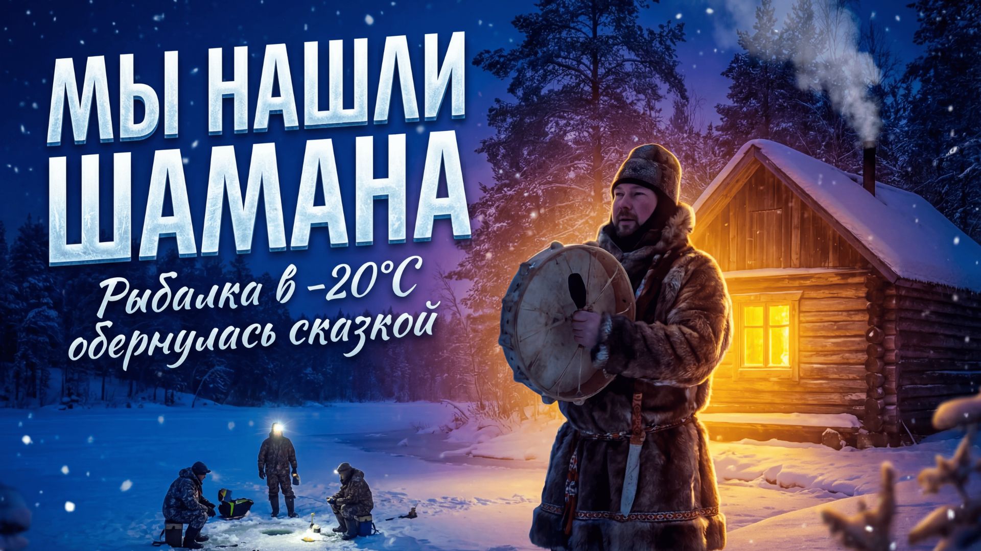 СКАЗКА на МОРОЗЕ. Рыбалка, баня с шаманом и прорубь.