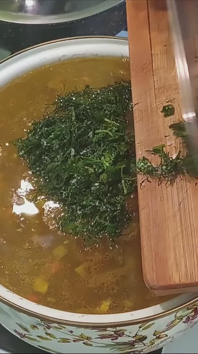 Суп с домашней курицей