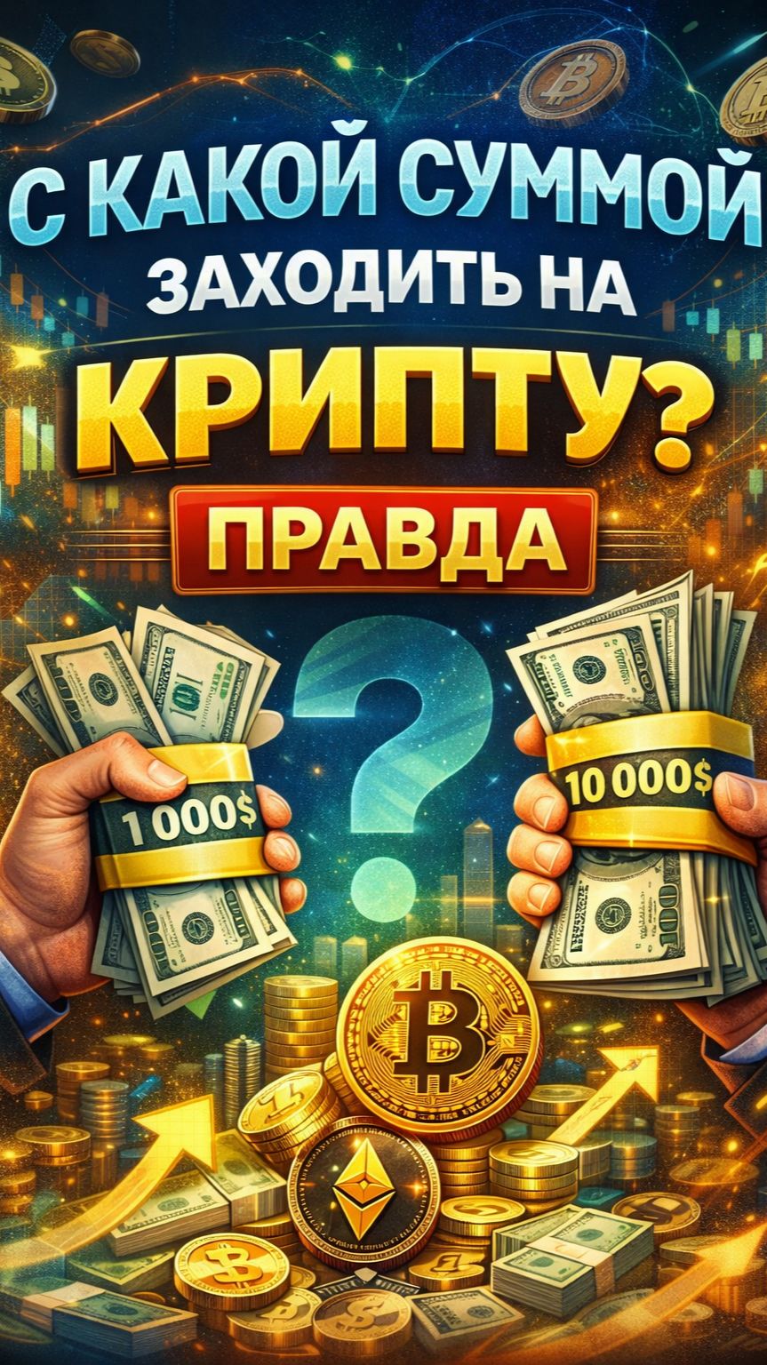 С какой суммой заходить на крипту ПРАВДА