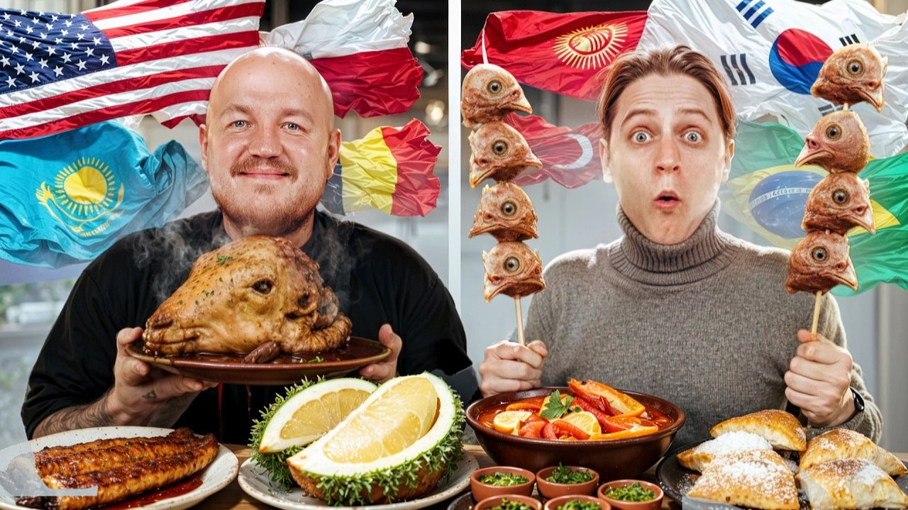 Пробуем Еду Разных Стран Мира Челлендж с Мамиксом!