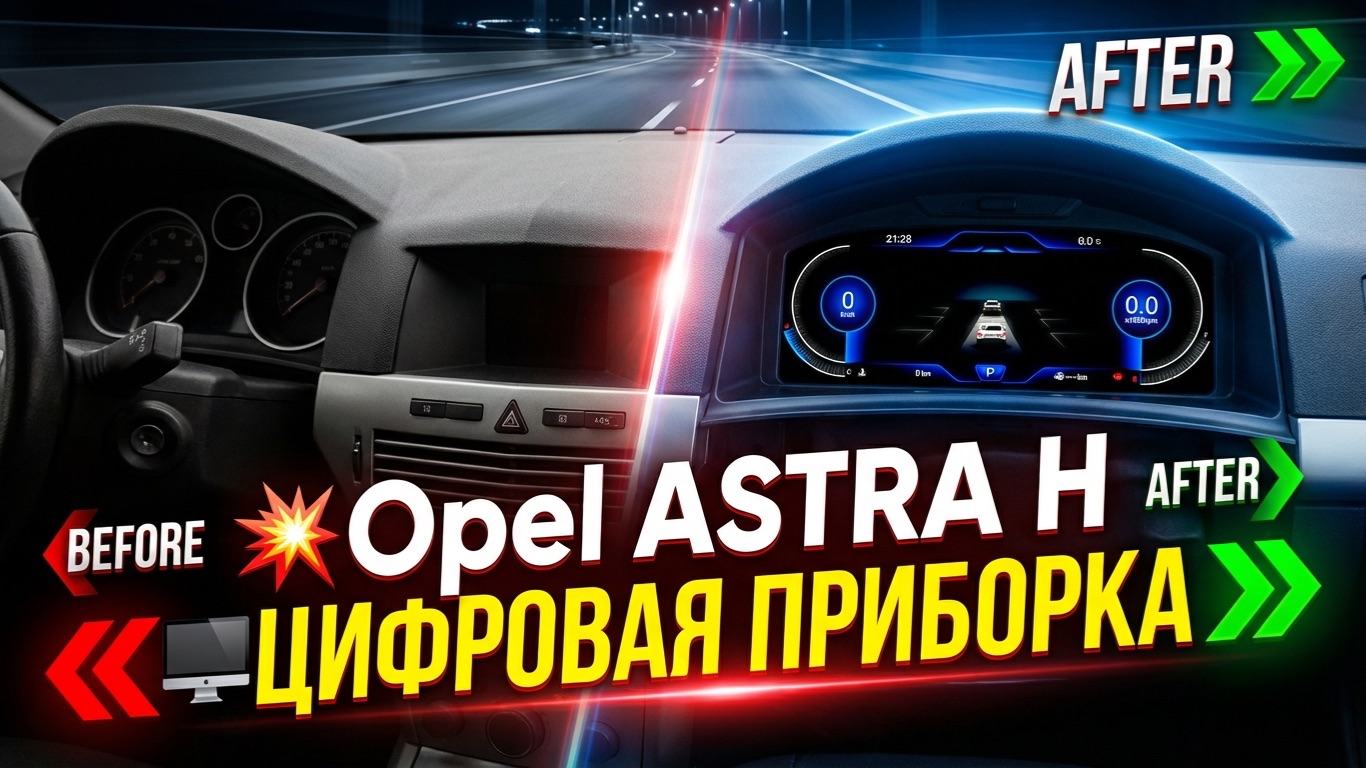 Цифровая приборная панель для Opel Astra H  / Zaria B