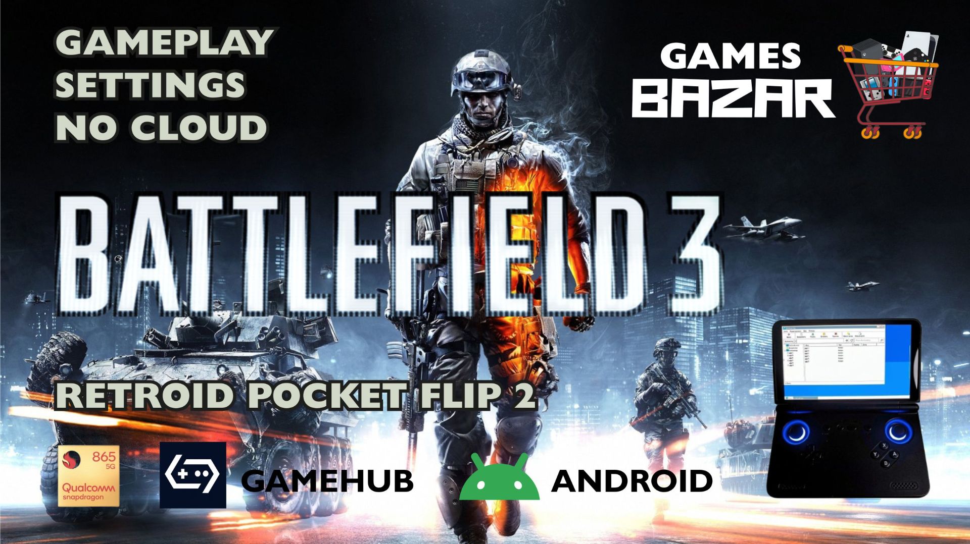 Battlefield 3 на андроид настройки GameHub 5.3.5 Retroid pocket flip 2 #gamehub #games  #bf3