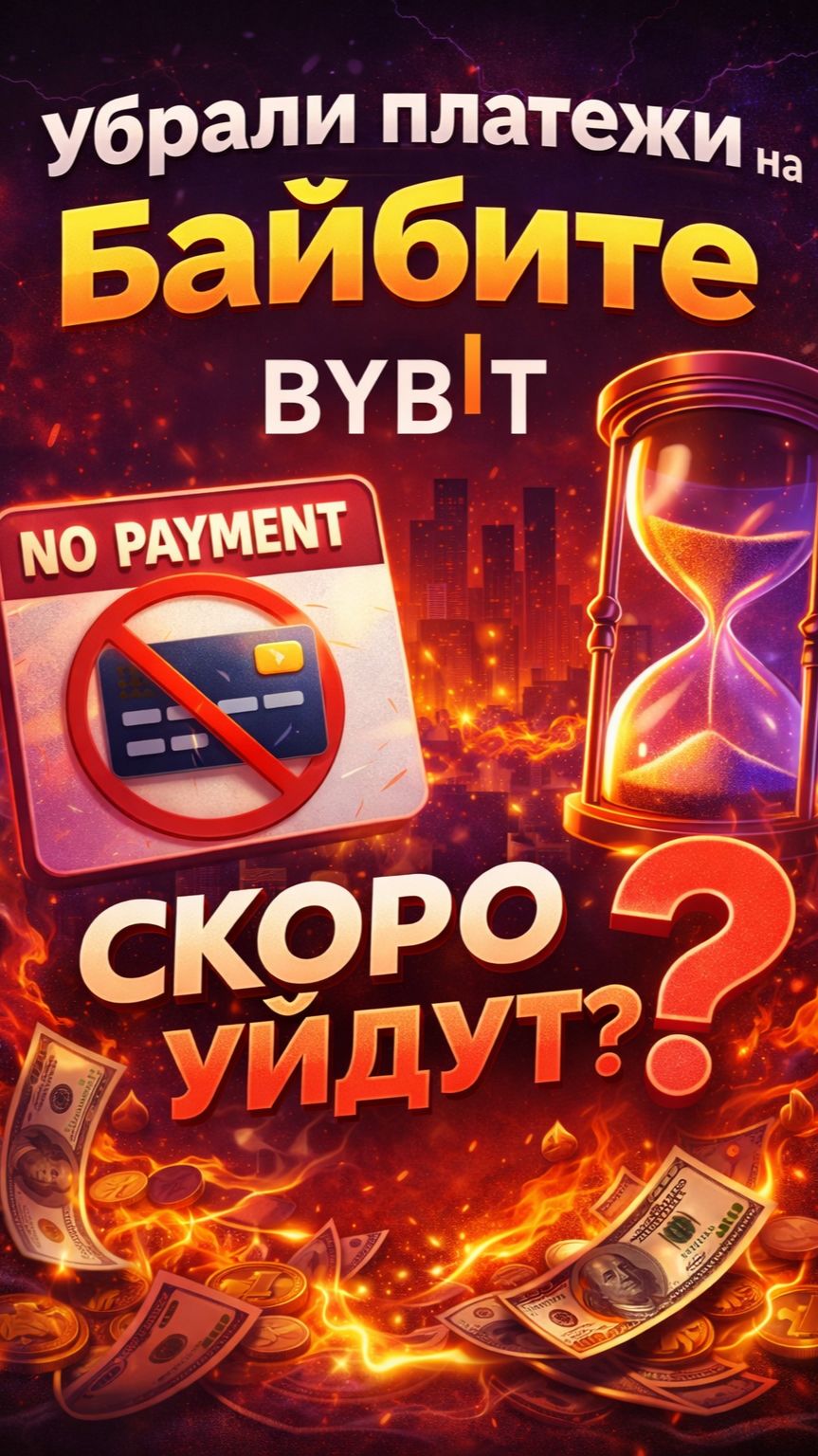 Убрали платежи на Байбите Bybit СКОРО УЙДУТ?