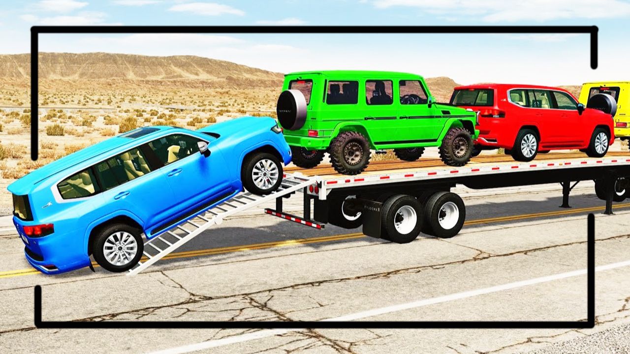 Мультики для детей. Зелёный гелик и внедорожники на испытаниях. Смотреть мультики для малышей.