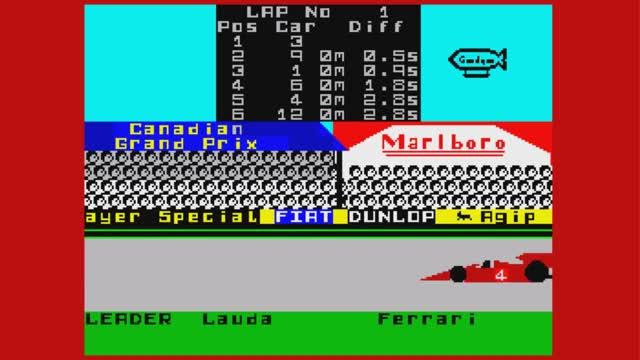 Formula One (ZX Spectrum) - полное прохождение на стриме, часть 1