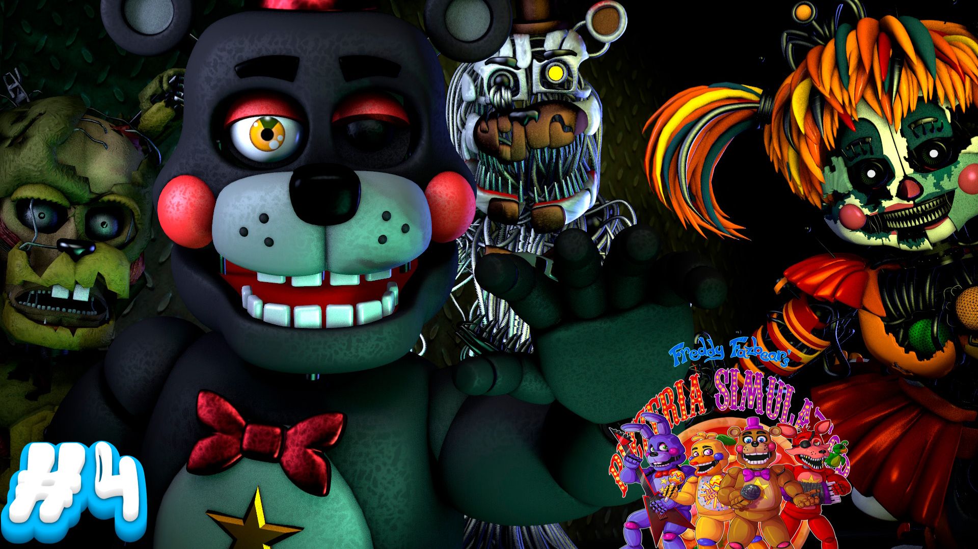 Агрессивные аниматроники ползут со всех сторон во FNAF 6 #4