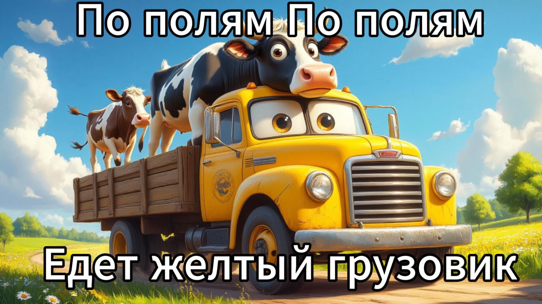 ЖЕЛТЫЙ ГРУЗОВИК ПО ПОЛЯМ| ПЕСЕНКА ДЛЯ МАЛЫШЕЙ.