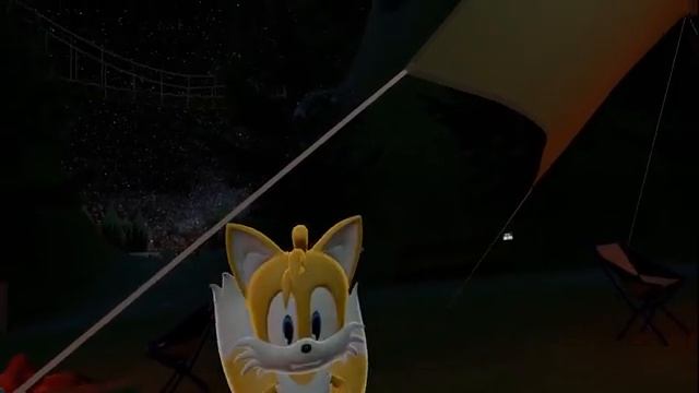 SONIC AND TAILS GO CAMPING IN VR CHAT (360p)
