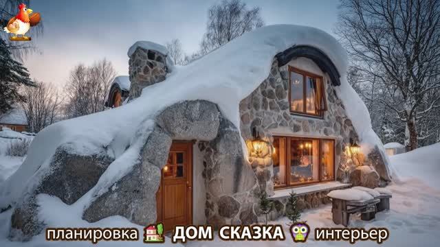 Сказочный дом мечты зимой – 3D идея для вдохновения с планировкой и интерьером 🏡🏚️🏠 вариант (32)