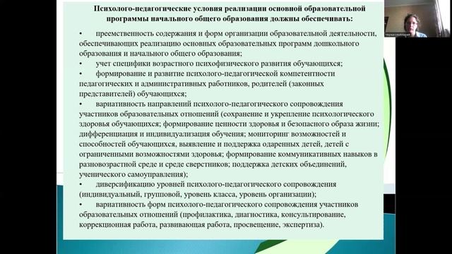 Педагог-дефектолог, фрагмент лекции: Условия реализации программы начального образования