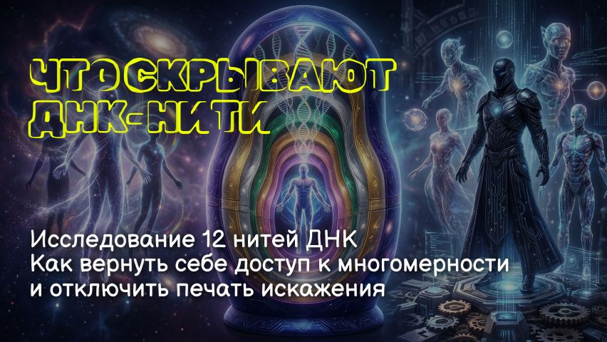12 ПАР НИТЕЙ ДНК: КЛЮЧ К МНОГОМЕРНОСТИ И ПЕЧАТЬ ИСКАЖЕНИЯ. КАК ВЫЙТИ ИЗ РЕЖИМА ВЫЖИВАНИЯ
