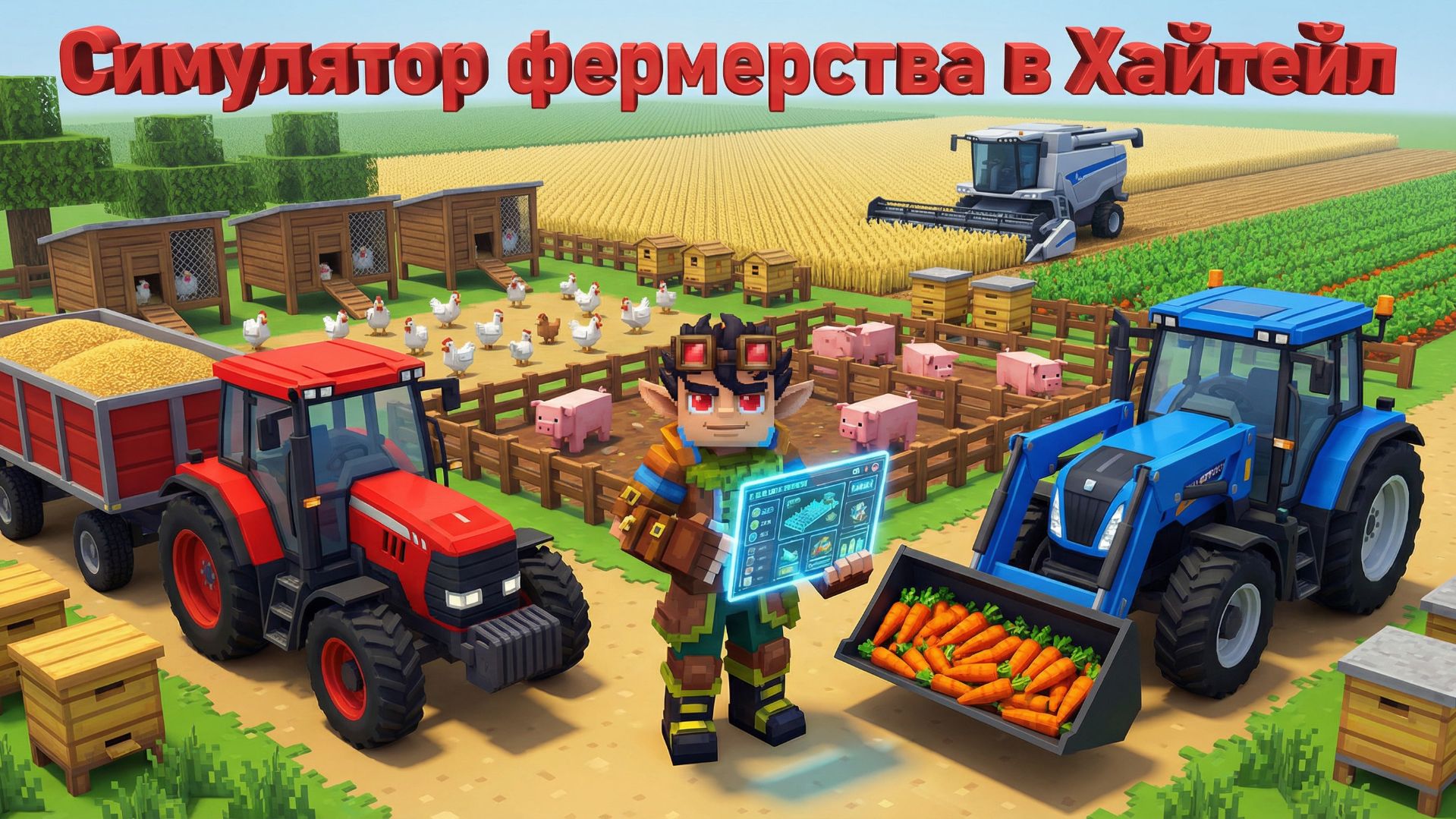 МОД НА СИМУЛЯТОР ФЕРМЕРСТВА В ХАЙТЕЙЛ, ТРАКТОРЫ И СЕМЕНА КАК В Farming Simulator 25! ОБЗОР hyfarming